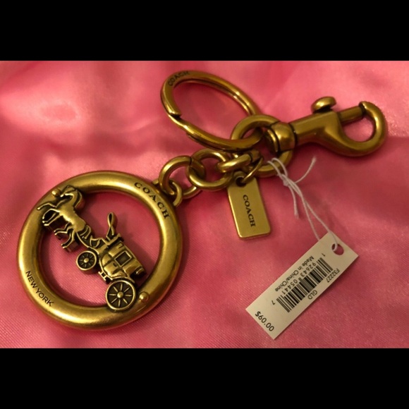 Coach | Bags | Coach F32227 Logo Carriage Horse Charm Key Ring | Poshmark